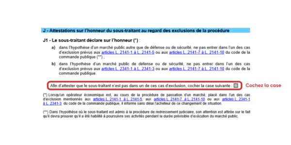 DC4 : Guide pour compléter la déclaration de sous-traitant