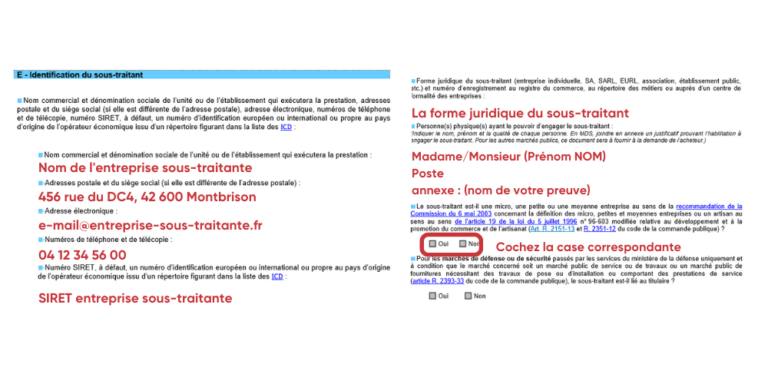DC4 : Guide pour compléter la déclaration de sous-traitant